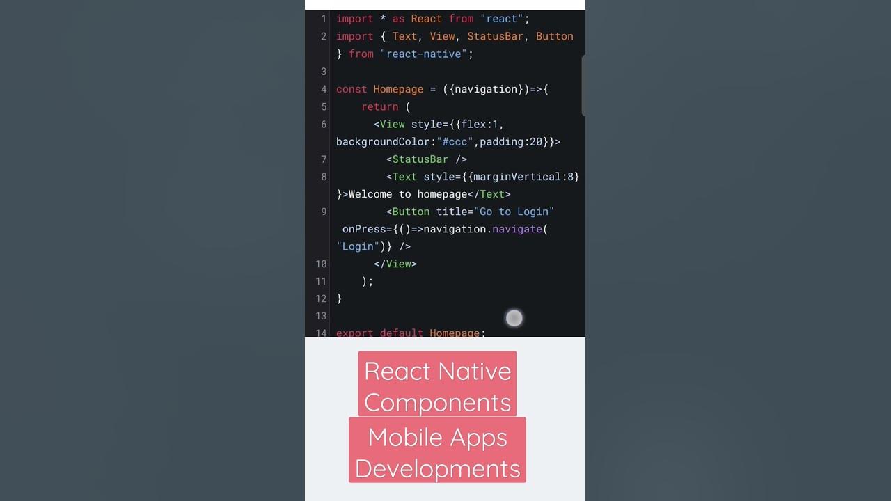 React Native Components 👌👌👌👌 | #react #shorts #viral #video #youtubeshorts | Dz Coding Platform ...
