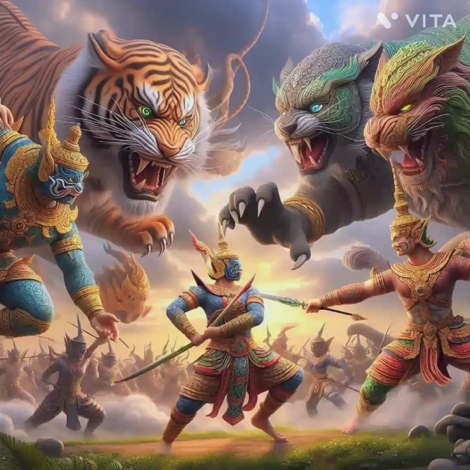 រឿងសង្គ្រាមយក្សា😮😮😮 #ah_run_ras_thmey #danceart #edit #comedyfilms # ...