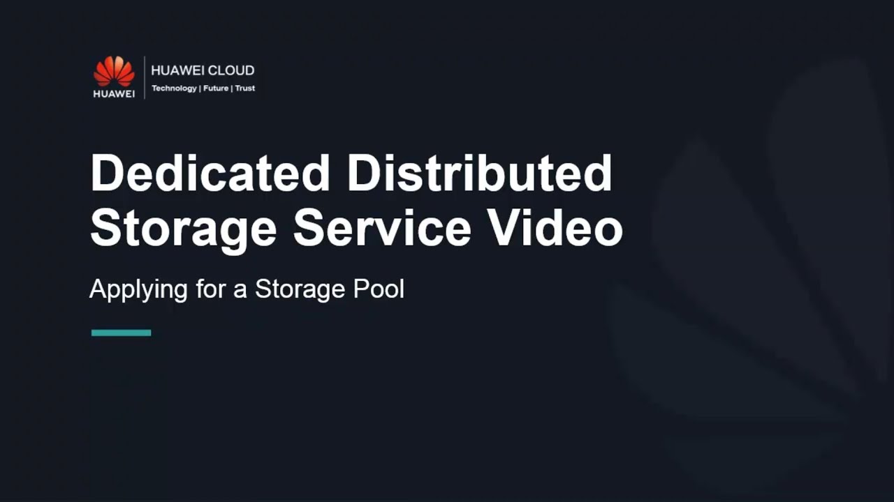 HUAWEI CLOUD Dedicated Distributed Storage Service (DSS): Applying a ...