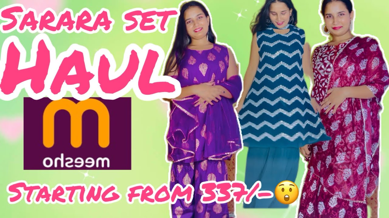 Meesho Huge *Trendy* Sharara set Haul 🤭|| Omg Designer sharara set From ...