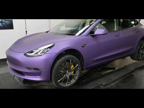 Tesla Model 3 GOES PURPLE! - YouTube
