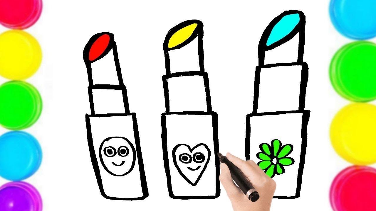 Fun Lipstick Drawing, Coloring and Painting for Kids & Toddlers! Kids ...