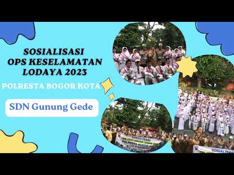 Pak Polisi upacara Bareng anak anak di SDN Gunung Gede