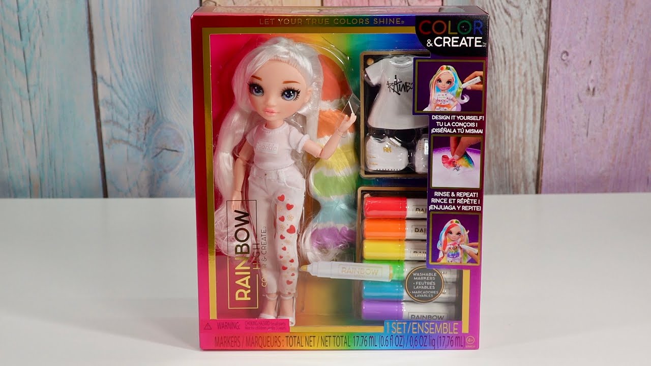 Rainbow High Color and Create Custom Fashions Washable Markers - YouTube