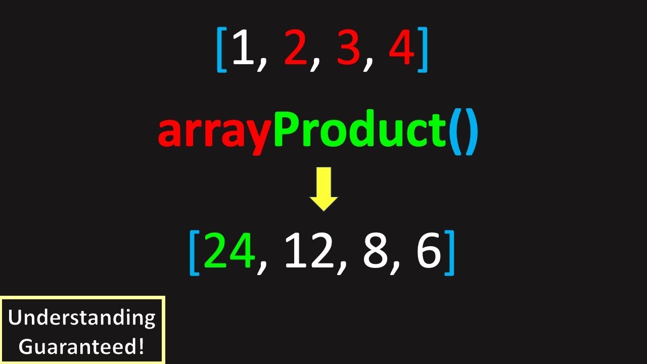 Can You Find The Product Of An Array Leetcode 238 Product Of Array 3879