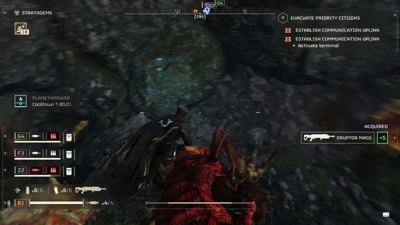 Helldivers 2 - Bile Titan getaway - YouTube