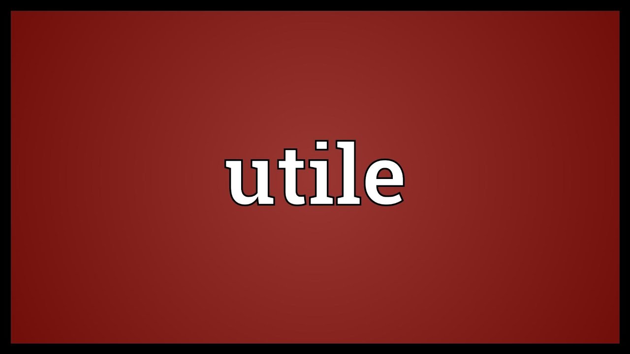 Utile Meaning - YouTube