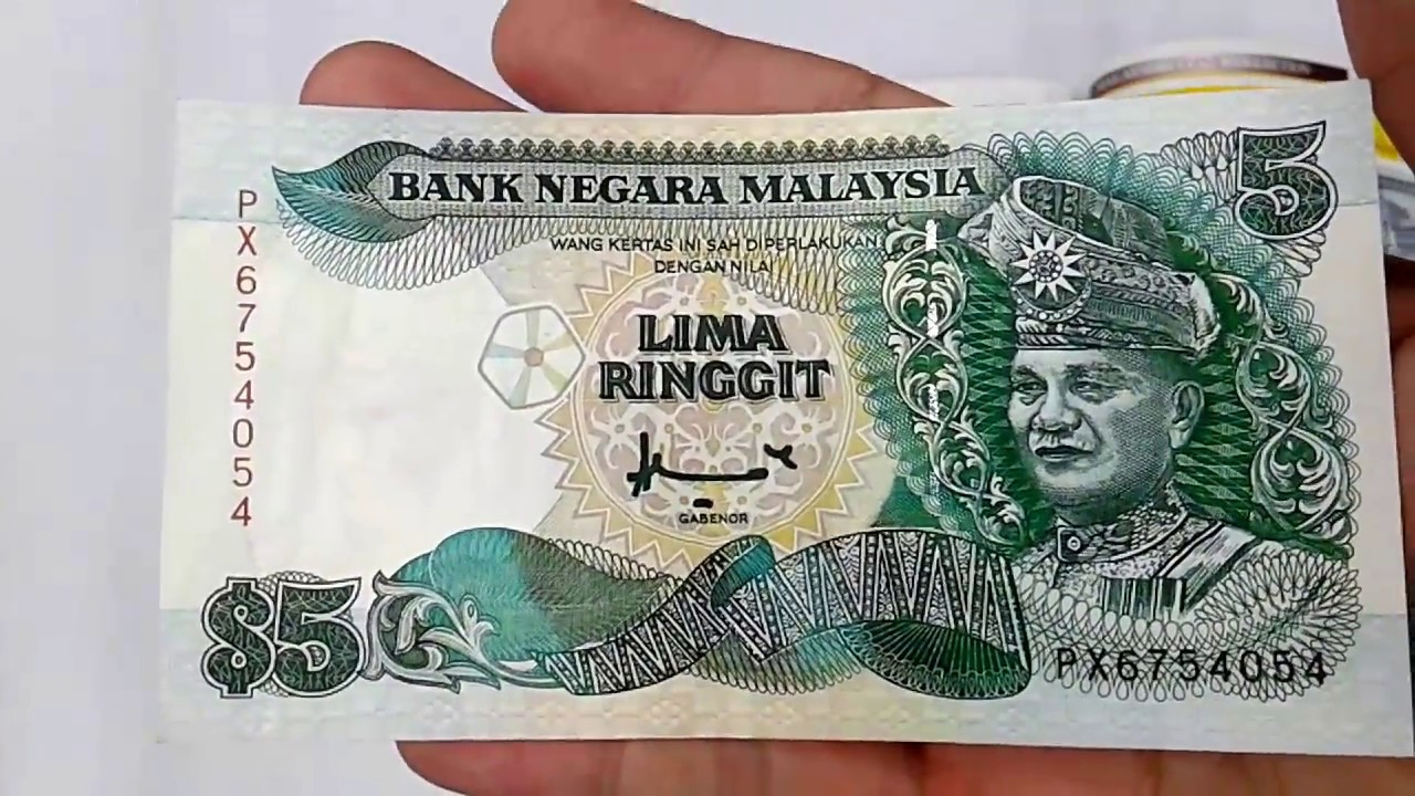 1995~1998 Malaysia 7th Series RM5 Banknote - YouTube
