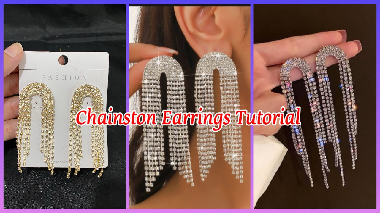 Chainston Earings Tutorial / Korean Earings / Handmade Earrings / Easy and Quick Earrings ...
