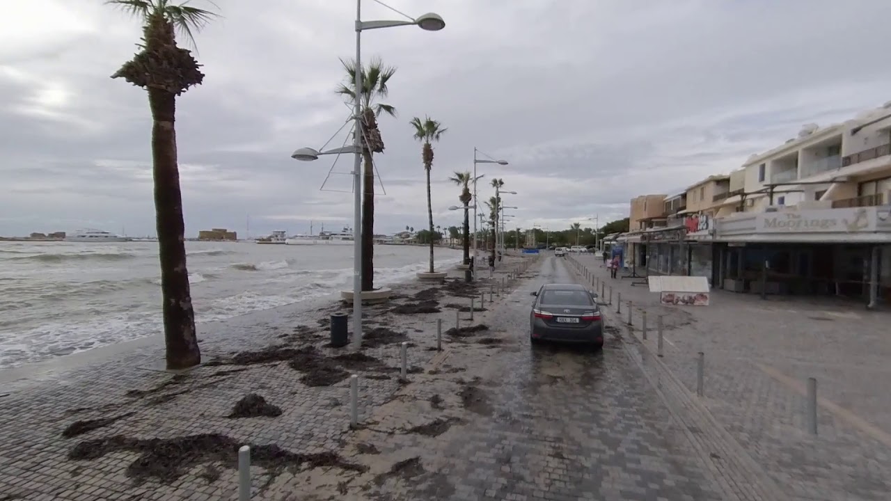 Paphos Harbour Drive, After a Storm. December 2020 - YouTube