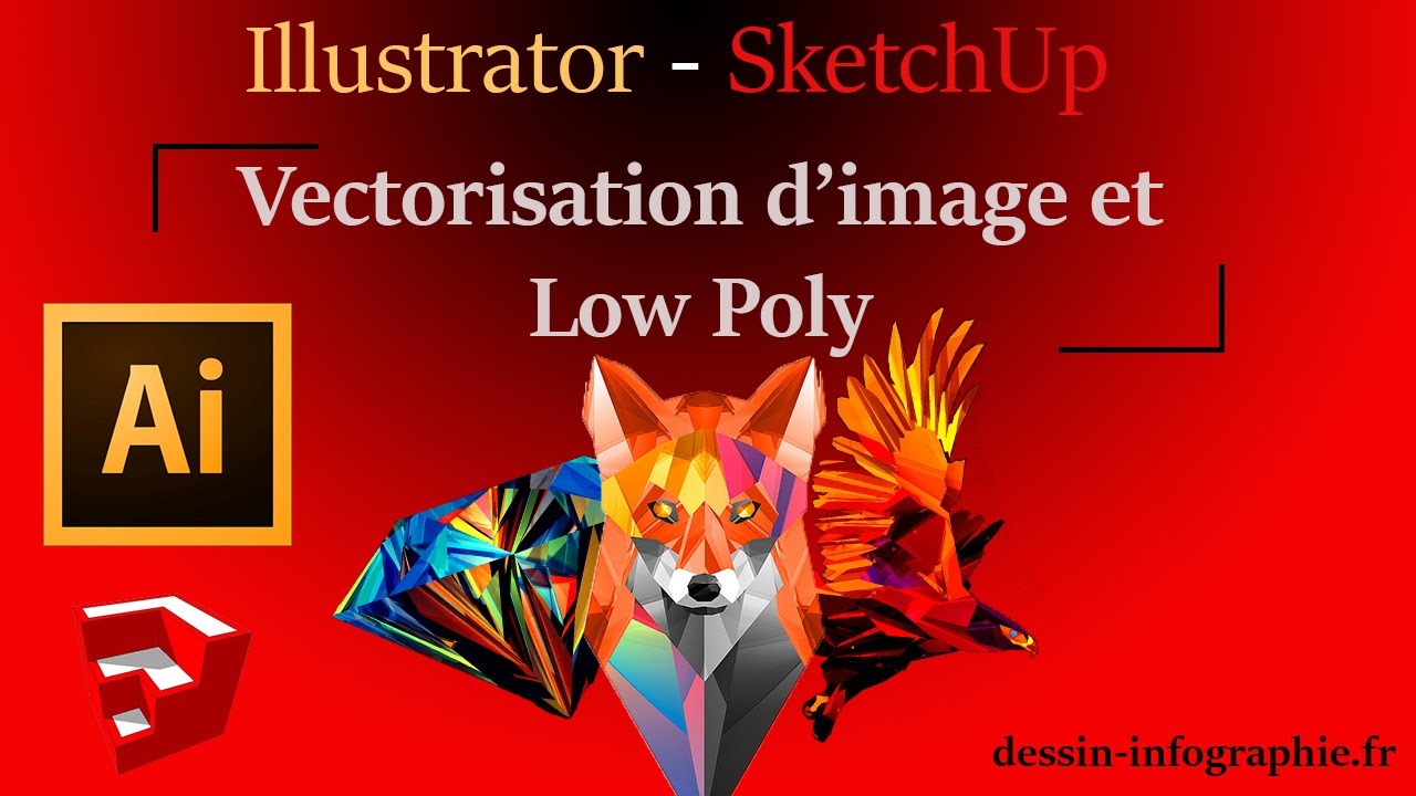 [Illustrator] Vectorisation d'image et Low Poly - YouTube