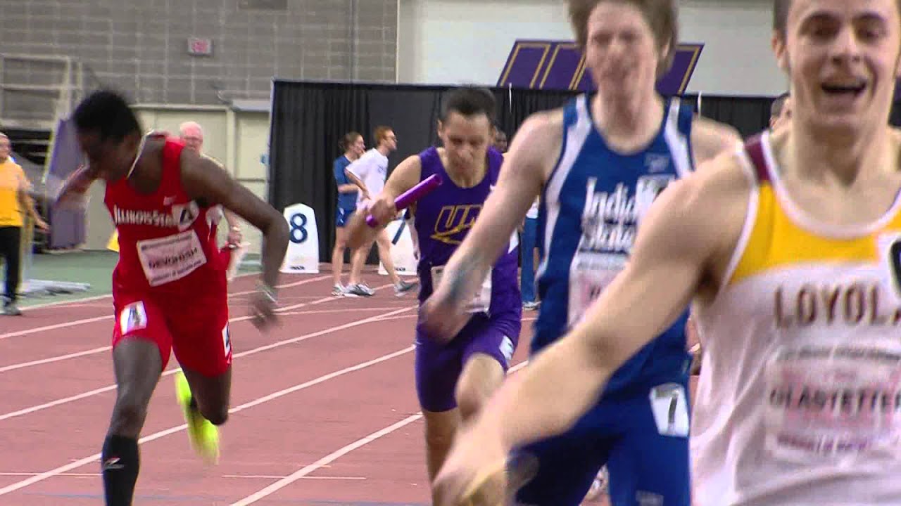 UNI Track and Field at MVC Championships - men's 4x400 Marshall Hill ...