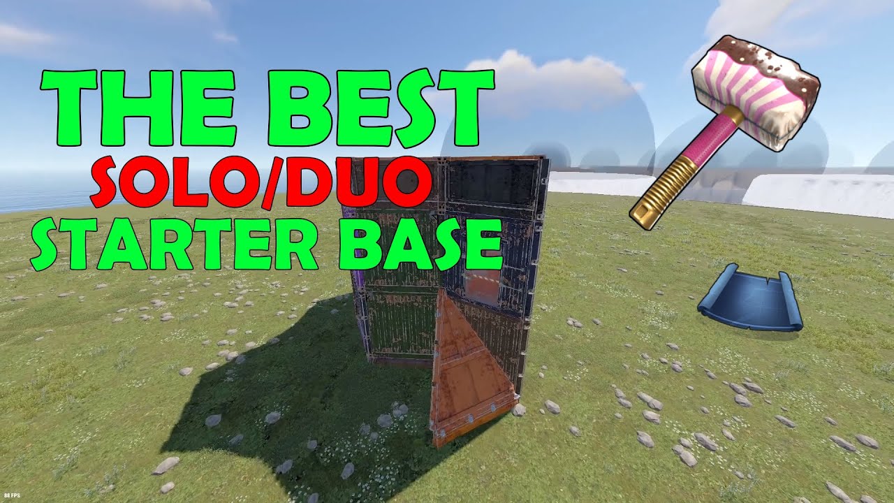 THE BEST STARTER BASE FOR SOLO/DUO #rust - YouTube