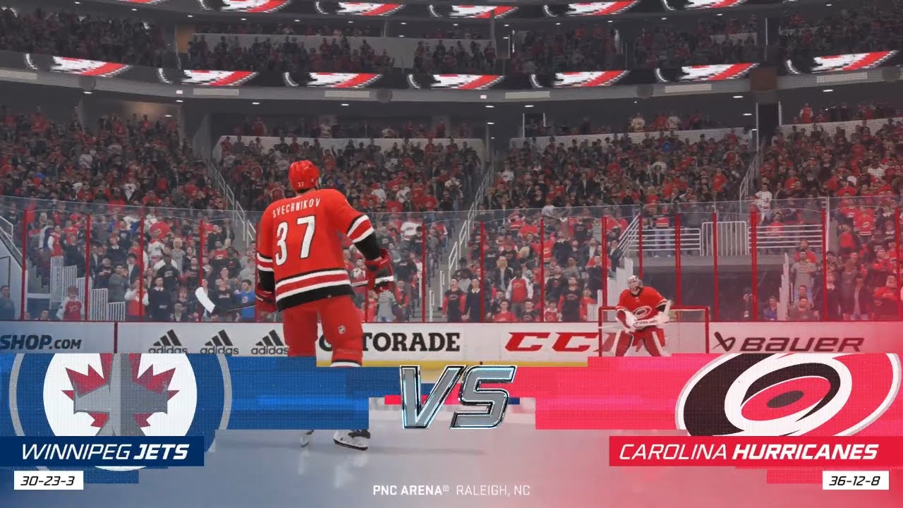 NHL 22 Full Match - Winnipeg Jets vs Carolina Hurricanes - Simulation ...