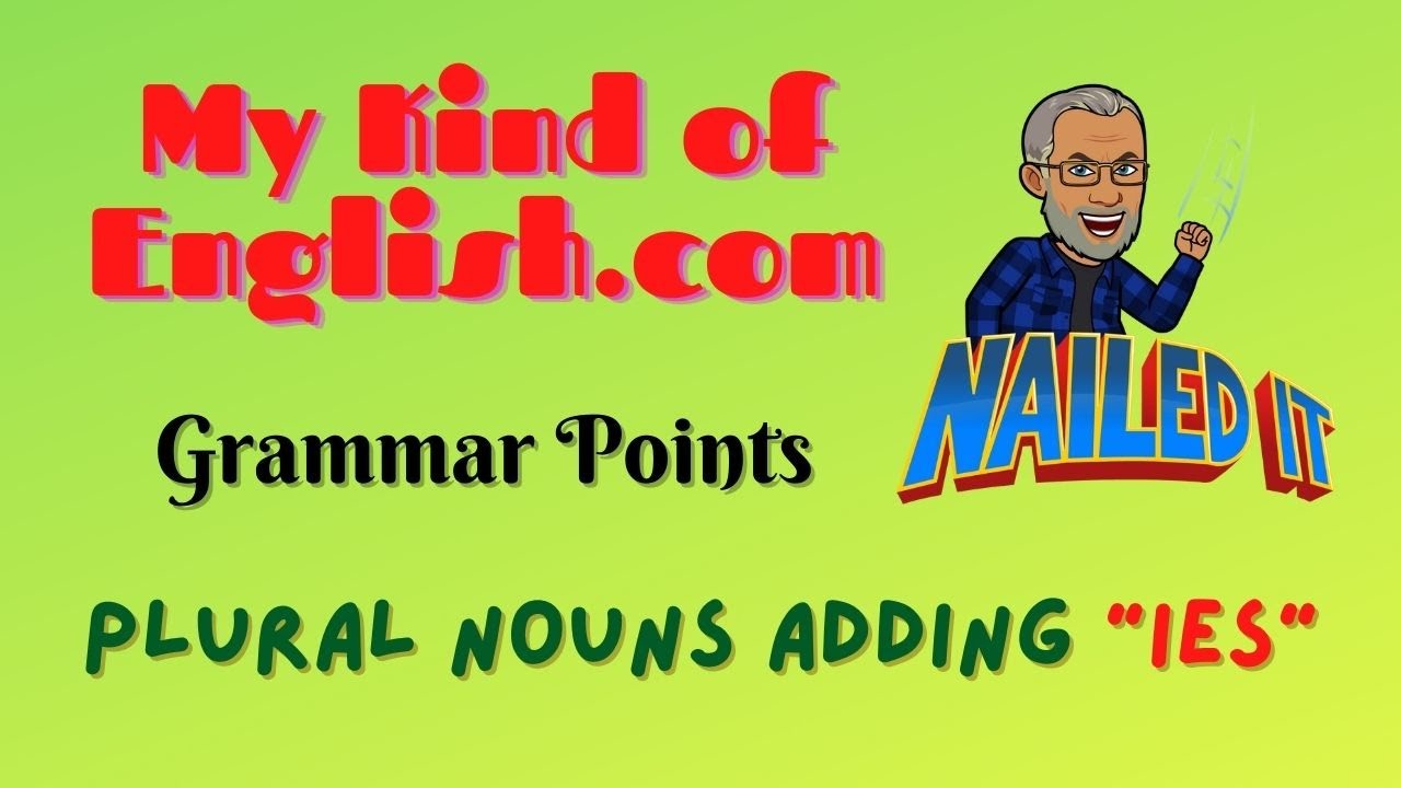 Plural Nouns Adding IES Part 2 (Nouns ending with a consonant + y ...