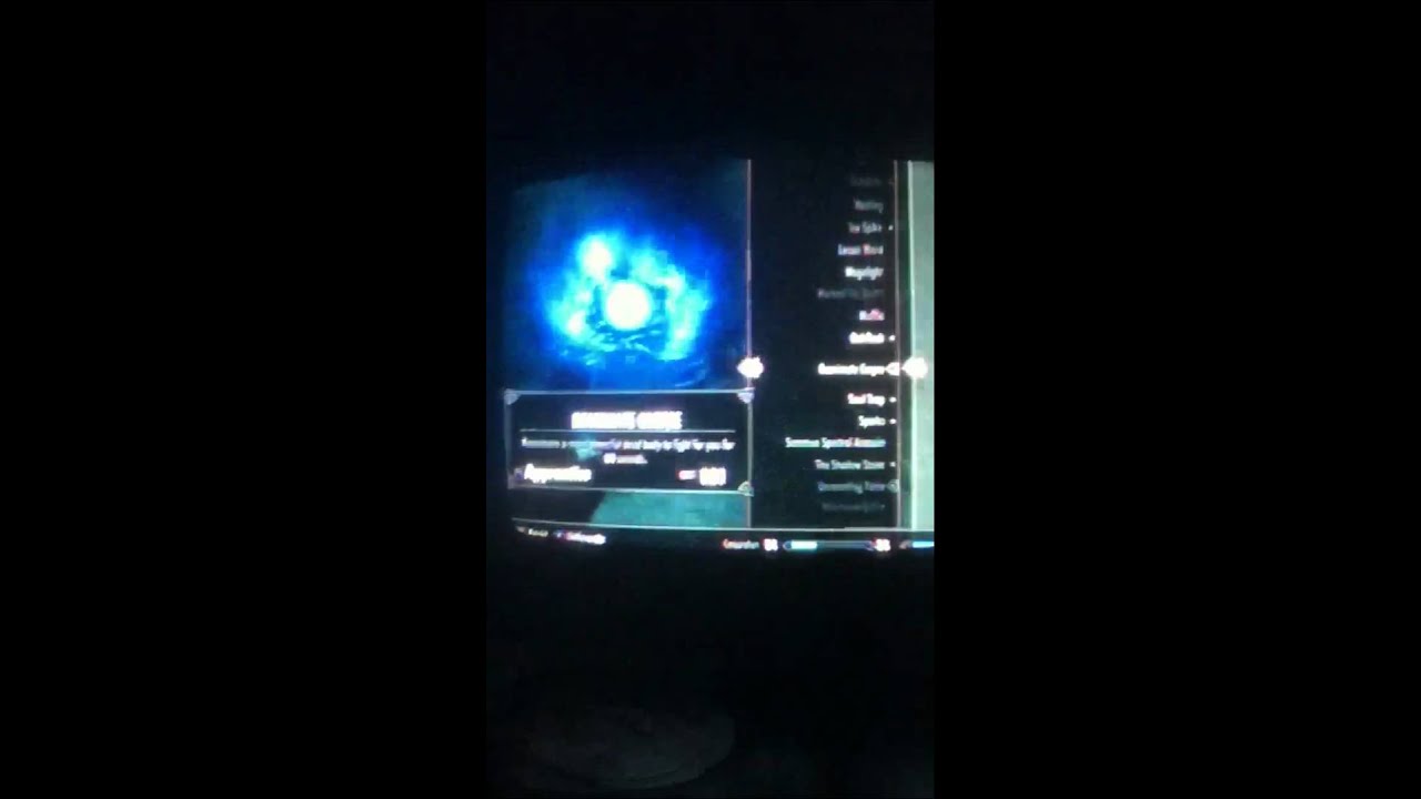 Skyrim : Reanimate Corpse Spell Dragon Glitch - YouTube