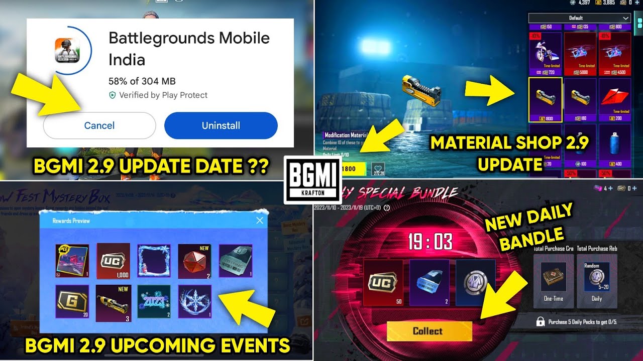 😍BGMI 2.9 UPDATE RELEASE DATE | BGMI UPCOMING UPDATE | BGMI MATERIAL ...