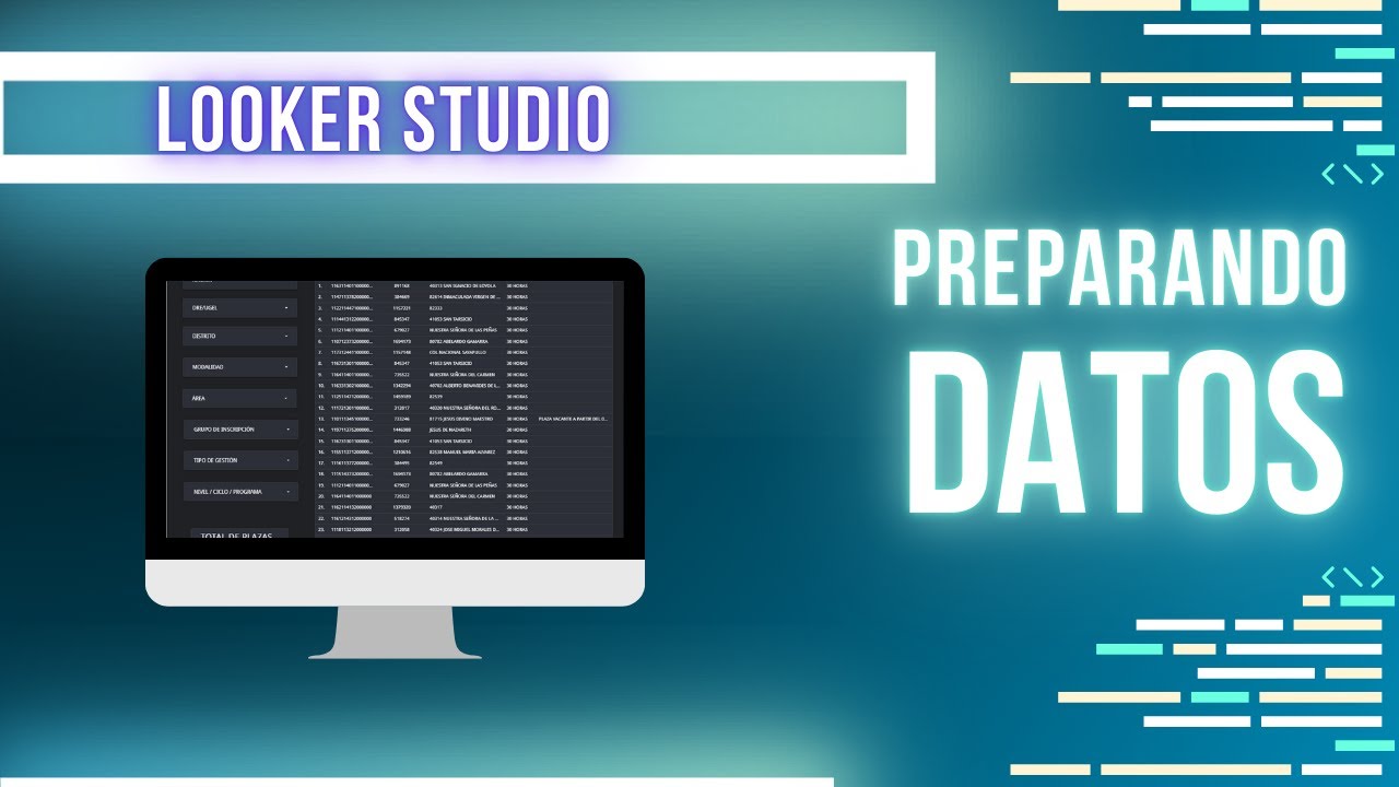 PASO 1 LOOKER STUDIO PREPARANDO LA DATA - YouTube