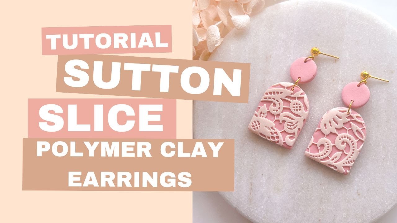 How to make Polymer Clay Earrings - Sutton Slice Technique - YouTube