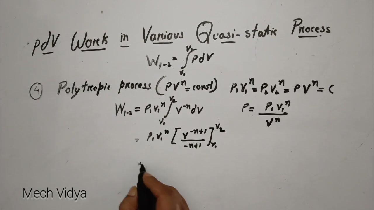 PdV Work Derivations For Various Quasi-static Processes || Basic Thermodynamics - YouTube