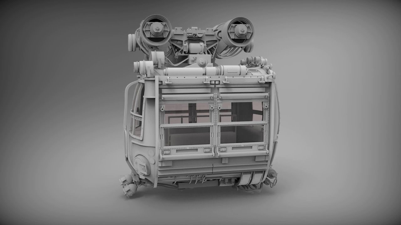 3d Model cable car reel - YouTube