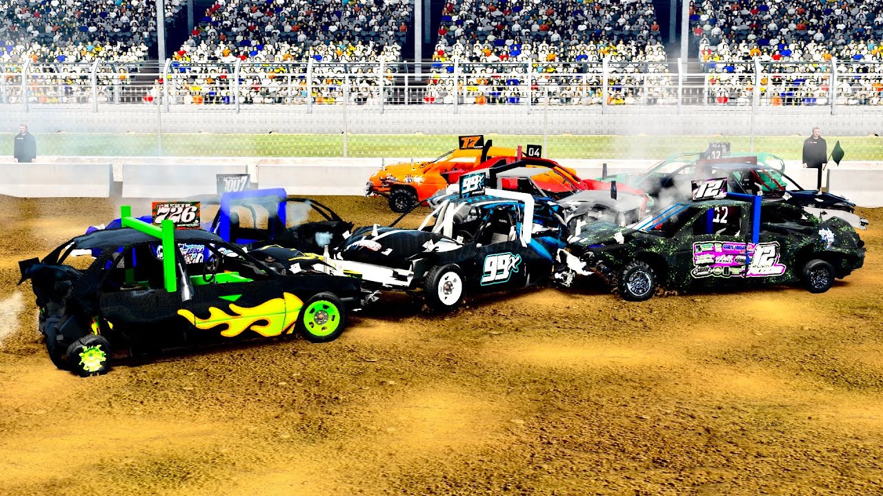 BeamNG Demolition Derby (Stock Compacts) - YouTube