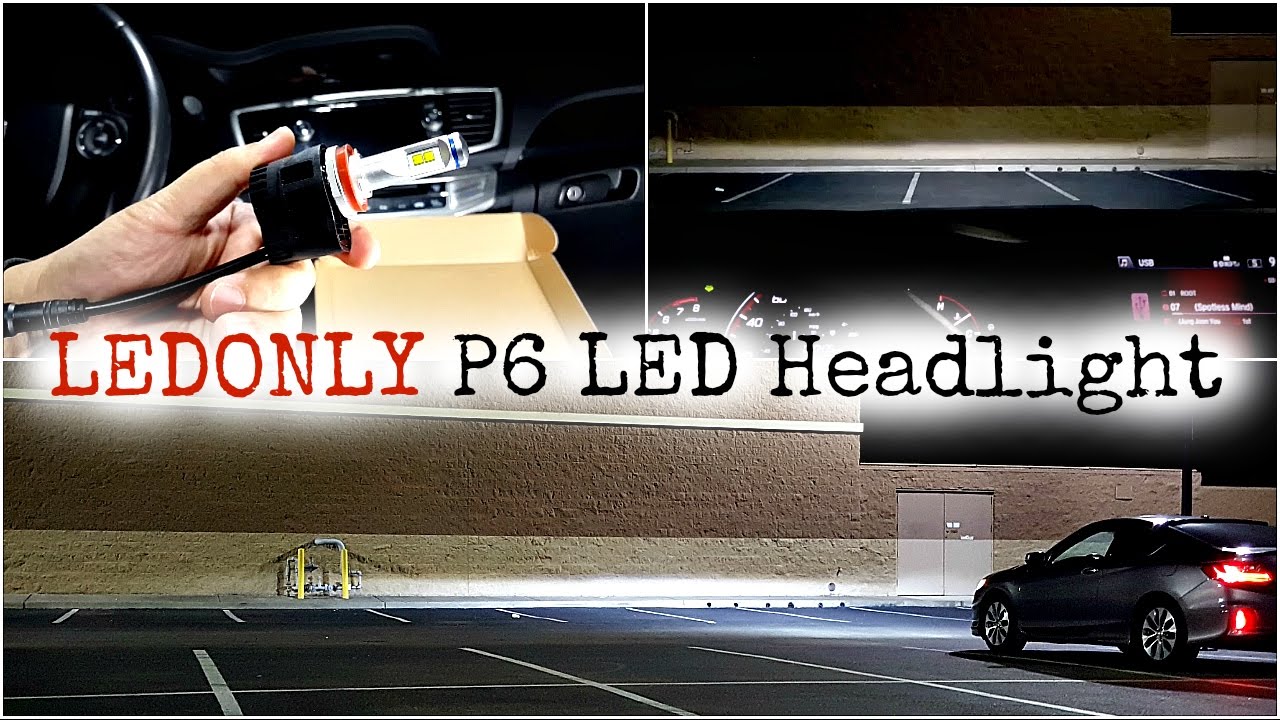 LEDONLY P6 LED 110W Headlight Full Review Comparison and Demo - YouTube