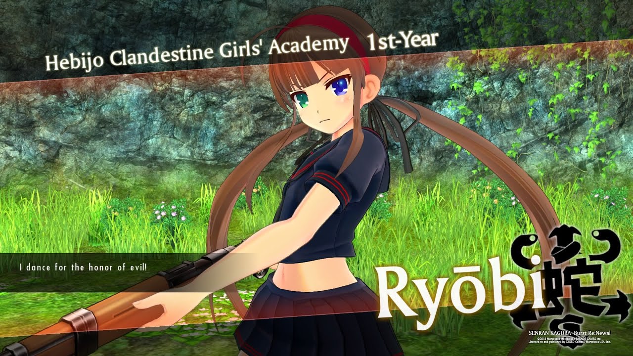 Senran Kagura Burst Re:Newal All Visuals Of Ryobi - YouTube