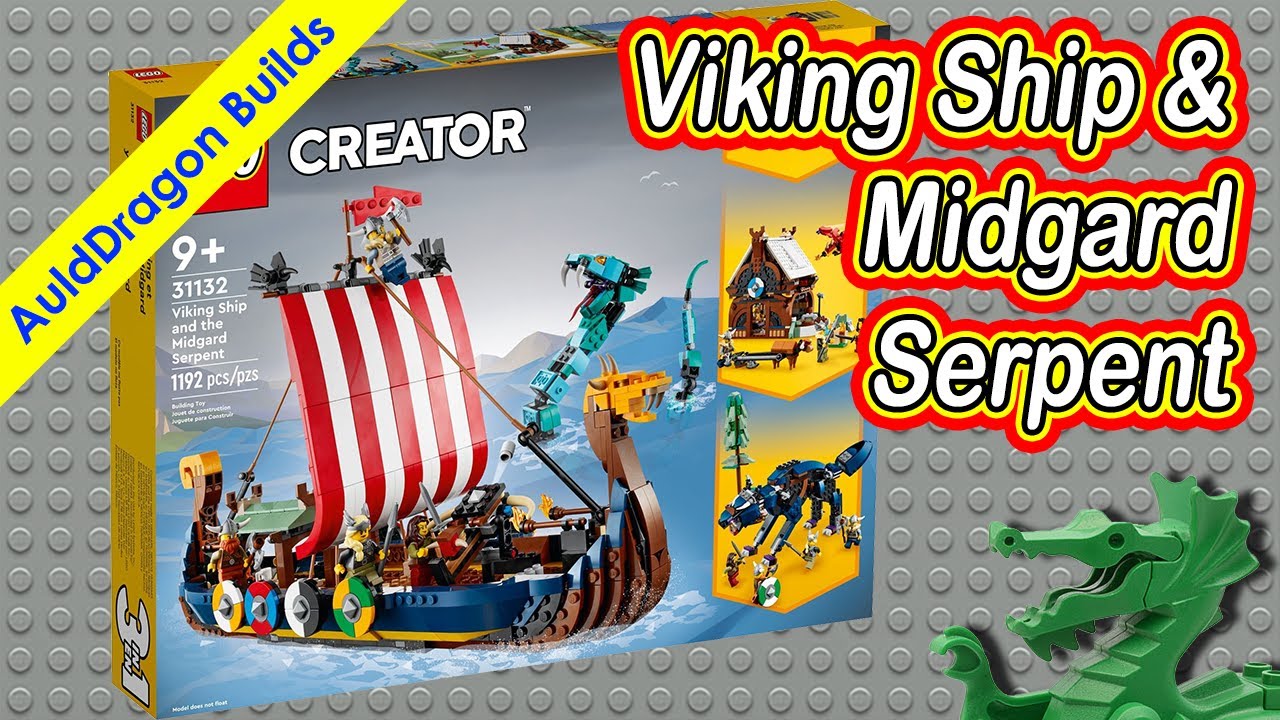 Viking Ship & Midgard Serpent (31132) — Lego Building Session - YouTube
