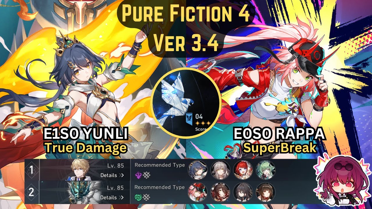 E1S0 Yunli True Damage & E0S0 Rappa SuperBreak | Pure Fiction 4 3 Stars ...