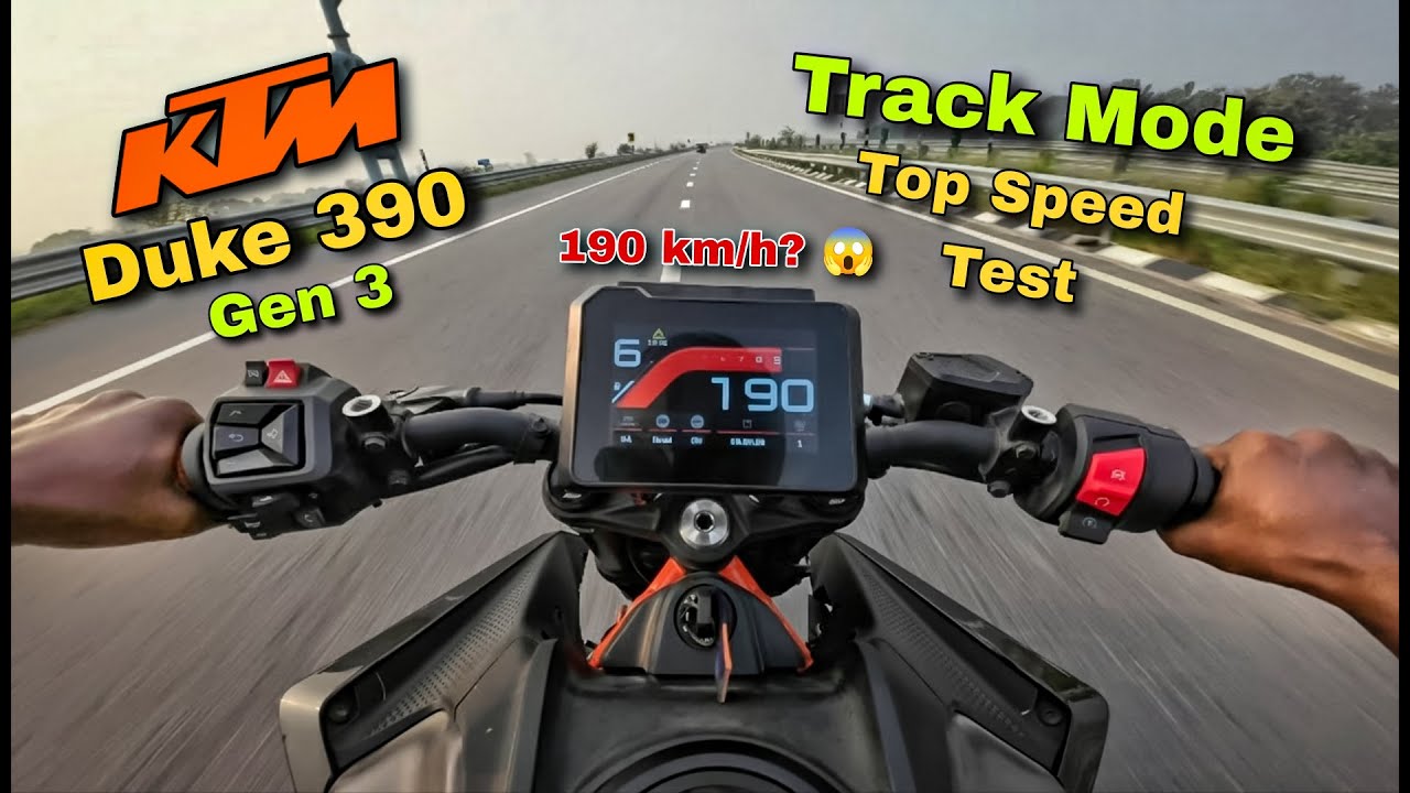 KTM Duke 390 Gen 3 Track Mode Top Speed Test | Unexpected!😱 Real ...