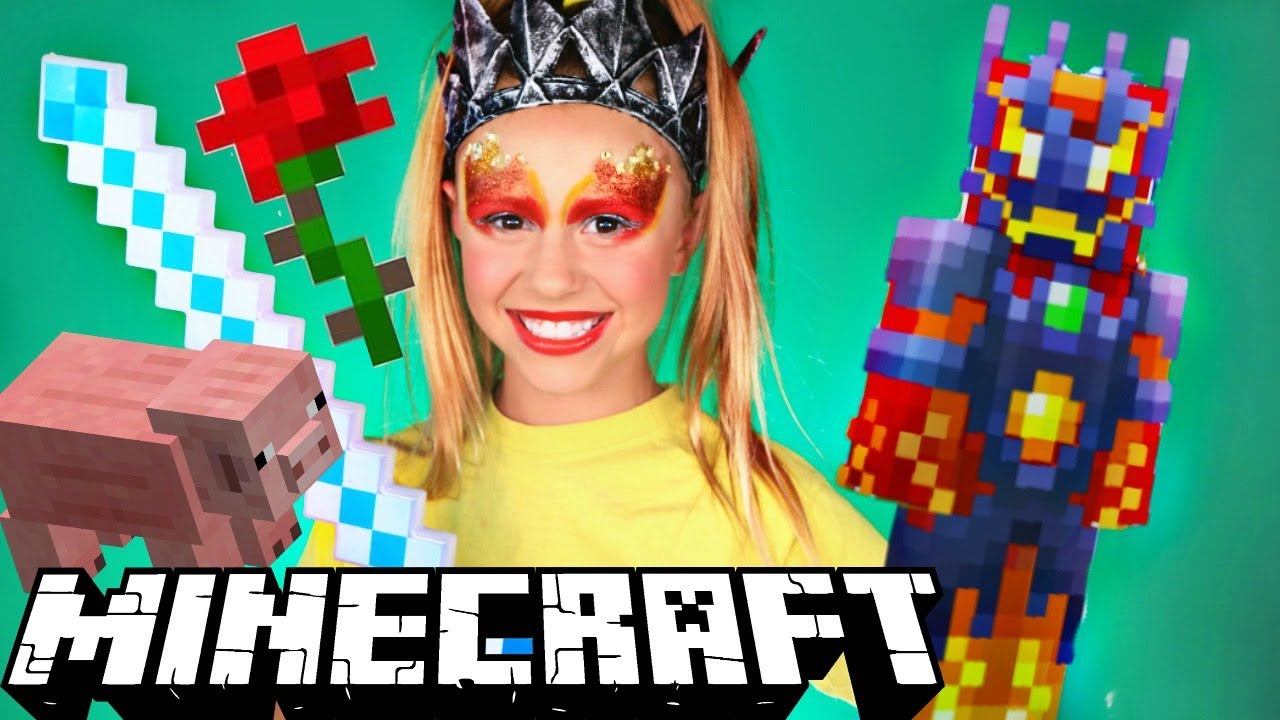 Daya Daily Gaming and Minecraft Makeup and Costume! - YouTube