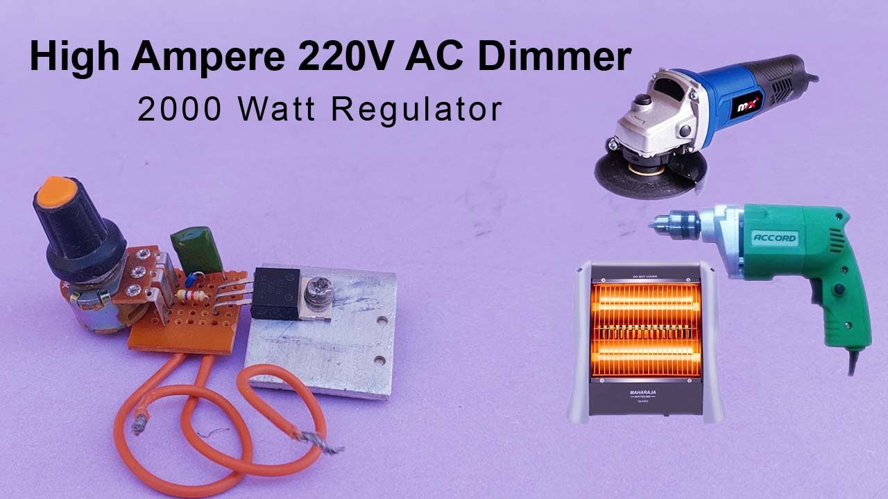 How to make a high Amp dimmer at home | How to make 2000 watt regulator ...