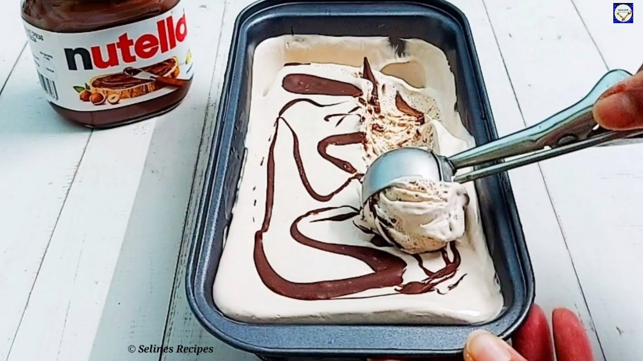 Nutella ice-cream | 3 ingredients only | Chocolate Ice-cream | - YouTube