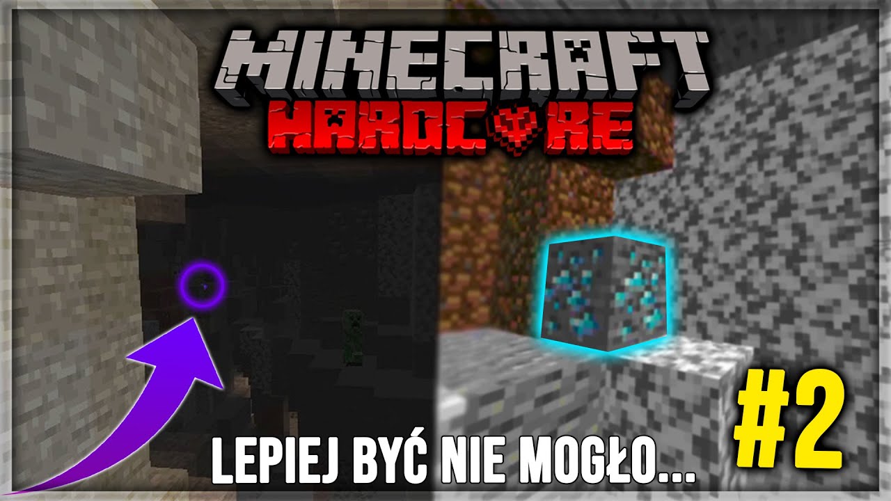 AMETYST i DIAMENTY! - Minecraft HARDCORE [#2] - YouTube