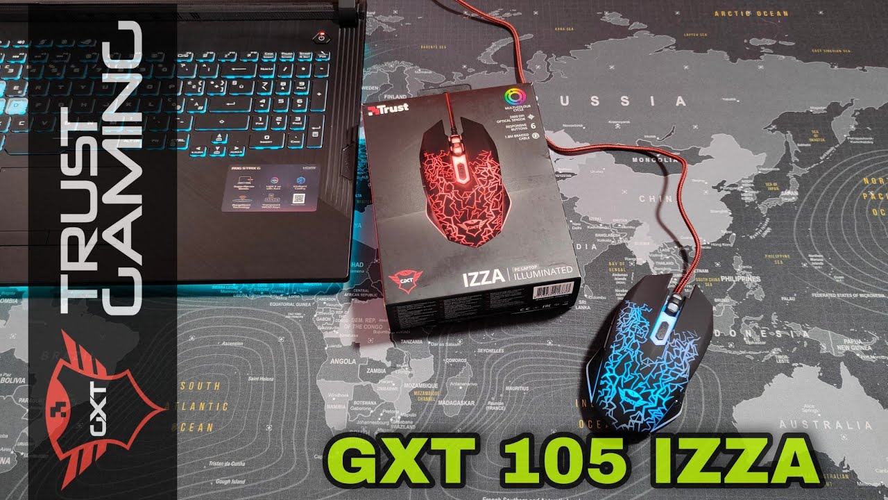 #Trust GXT 105 IZZA ILLUMINATED MOUSE GAMING - YouTube