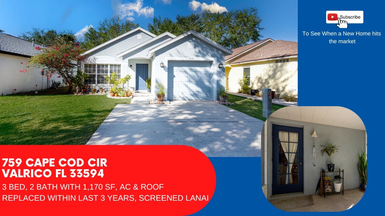 759 Cape Cod CIR Valrico FL 33594 - YouTube