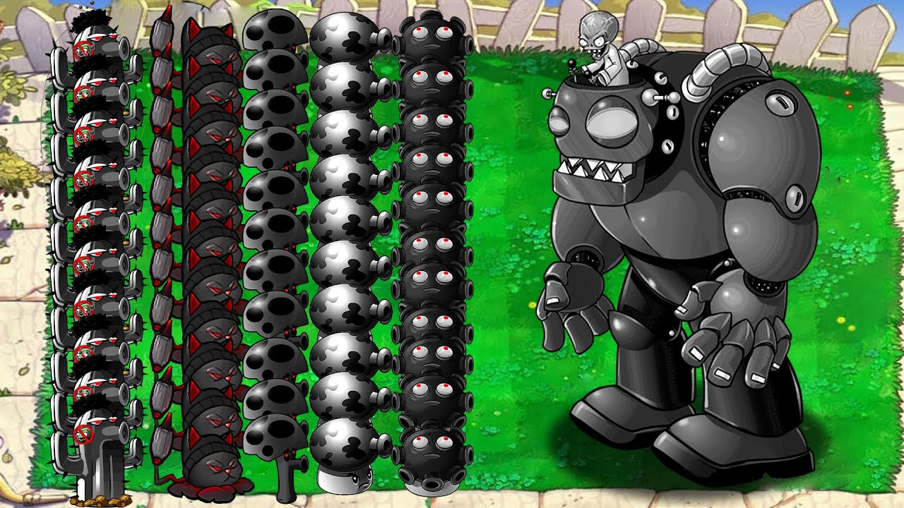 Doom Cactus X Doom Cattail vs Team Doom Shroom Attack Dr.Zomboss Giga ...