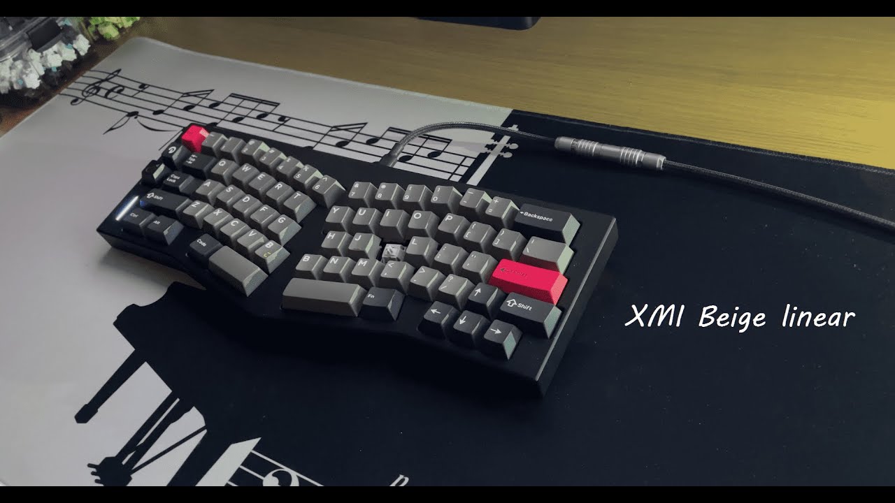 OwLab Spring FR4 plate XMI Beige linear 오울랩 스프링 xmi 베이지 스위치 - YouTube