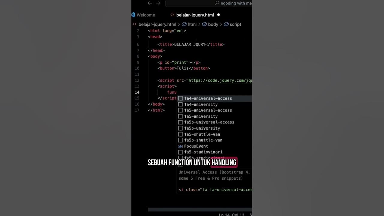 Jquery inject text pada paragraf #ngoding #programming #coding #codingtutorial - YouTube