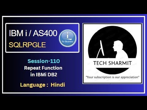 repeat function in db2 sql | SQLRPGLE | ibmi training | sqlrpgle as400 ...