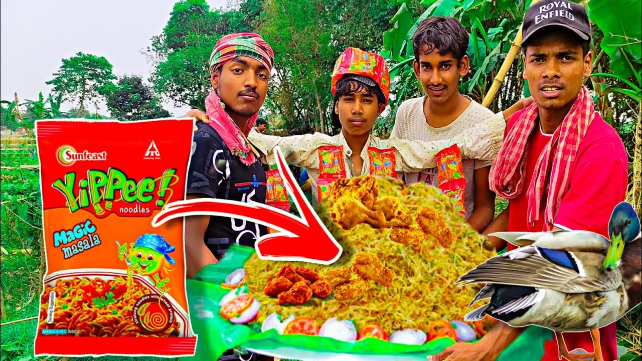 Yippee Noodle Recipe || With Duck Chicken || Testy Village Recipe By ...