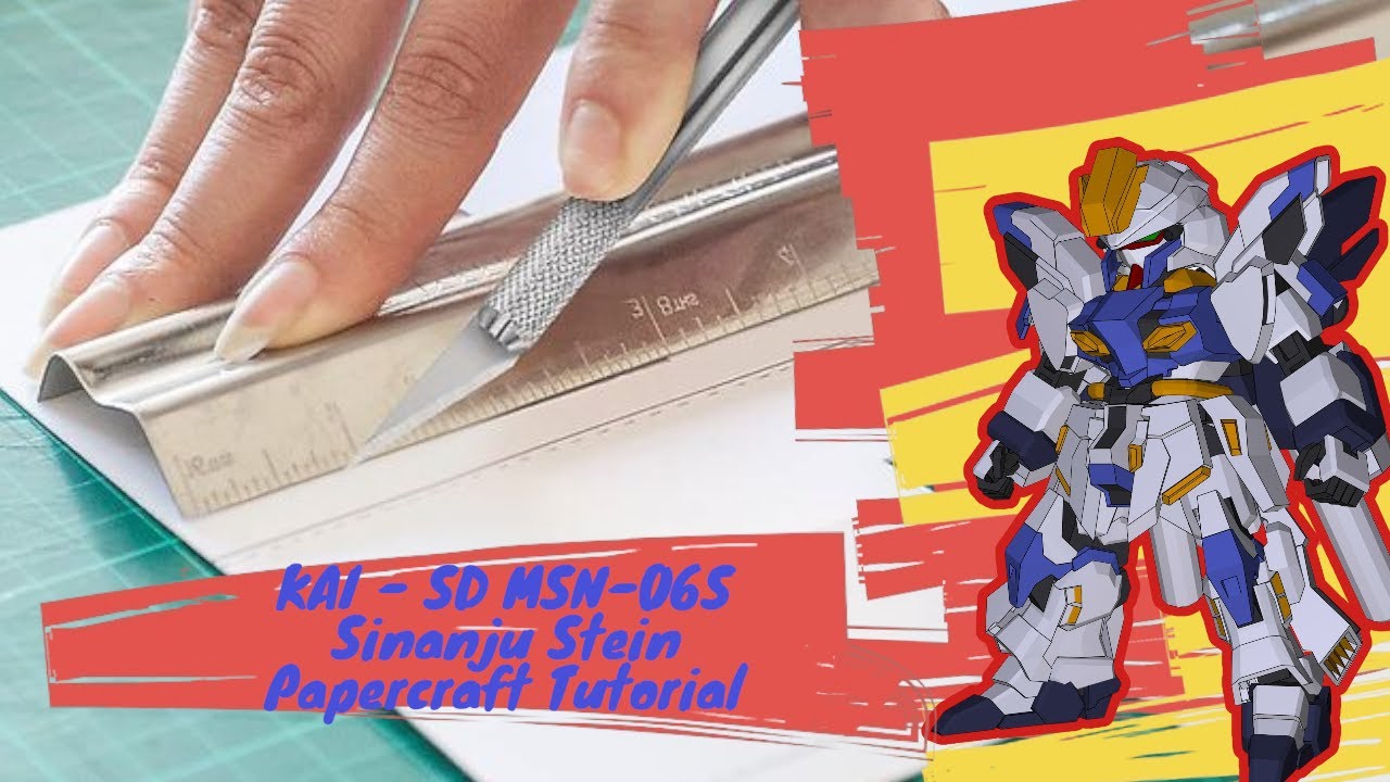 KAI - SD MSN-06S Sinanju Stein Gundam Papercraft Tutorial - YouTube