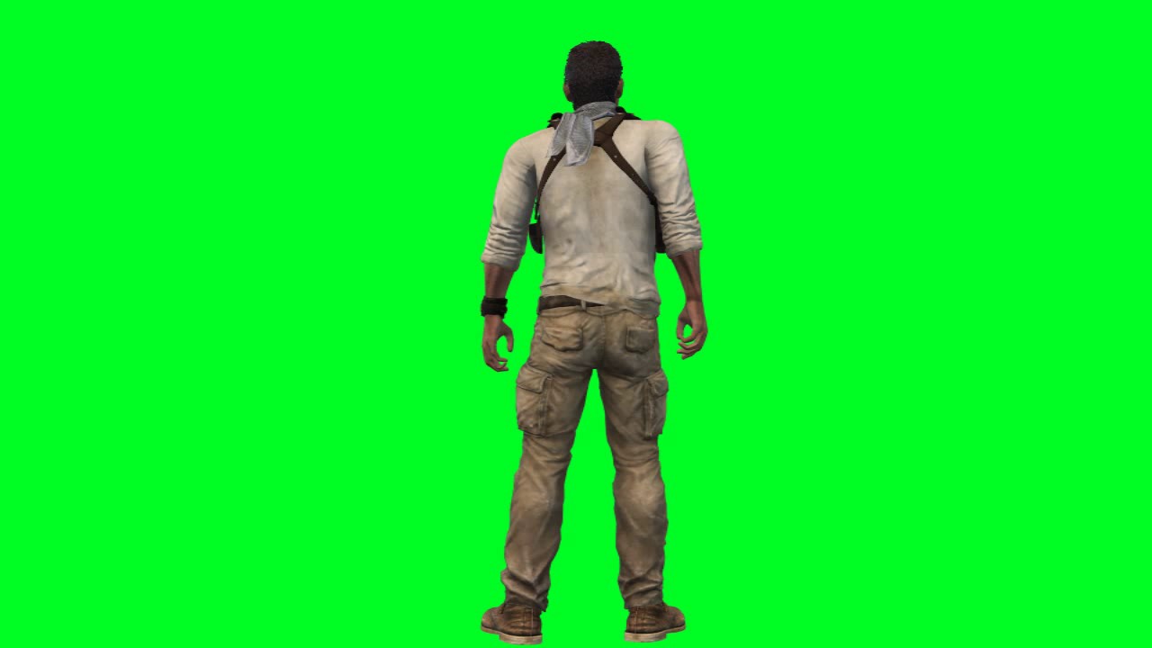 nathan drake idle animated back Uncharted chroma - YouTube