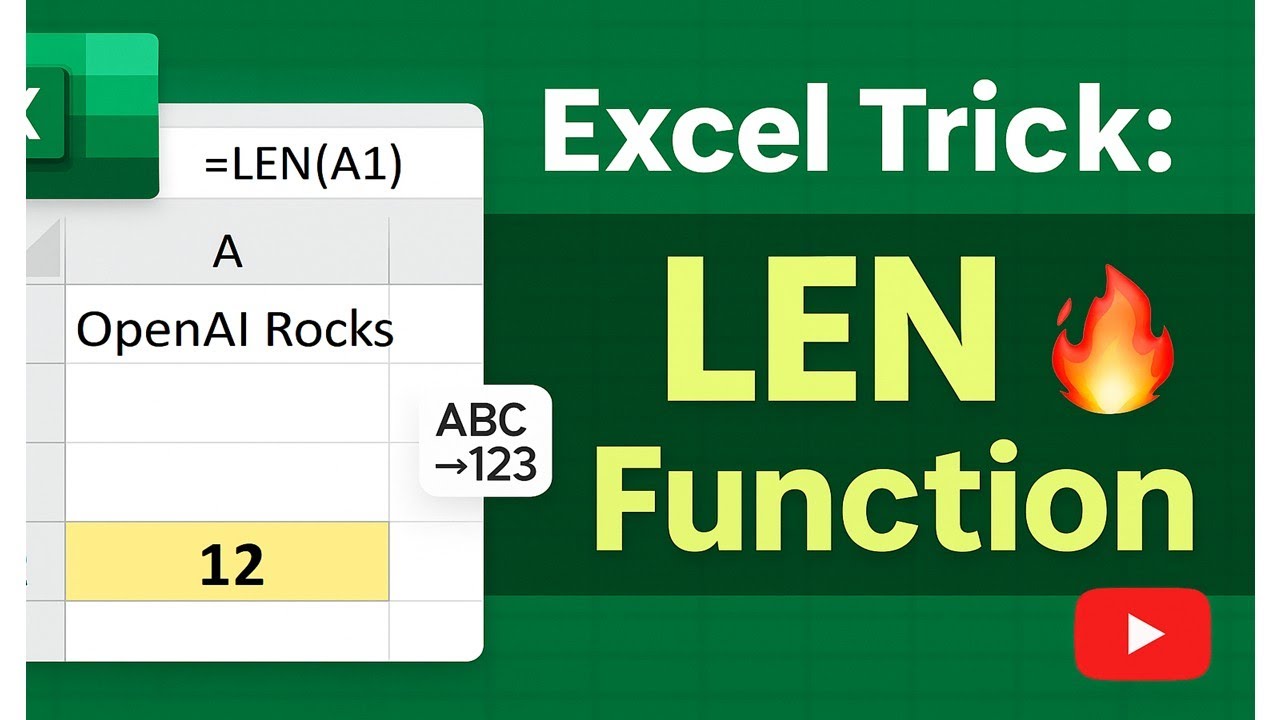 How To Use Len Function In Excel Easy Tutorialexcel Len Function 5458