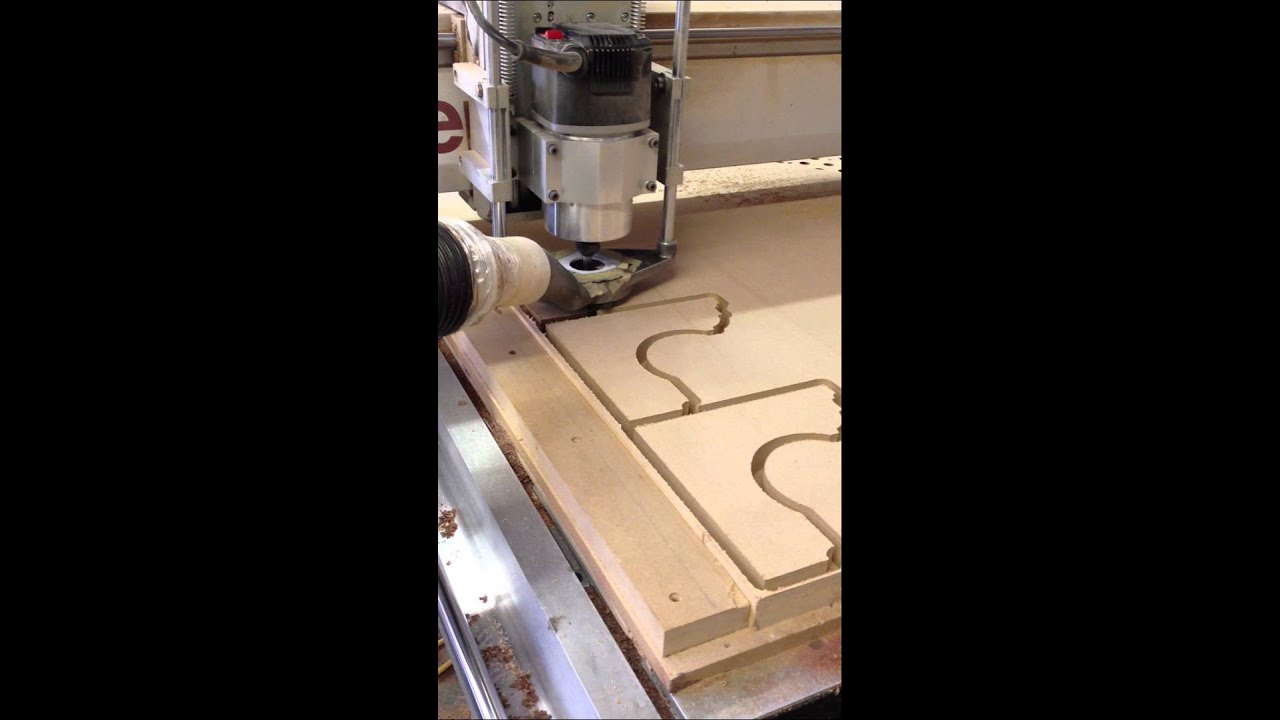 CNC Router cutting DIY corbels - YouTube