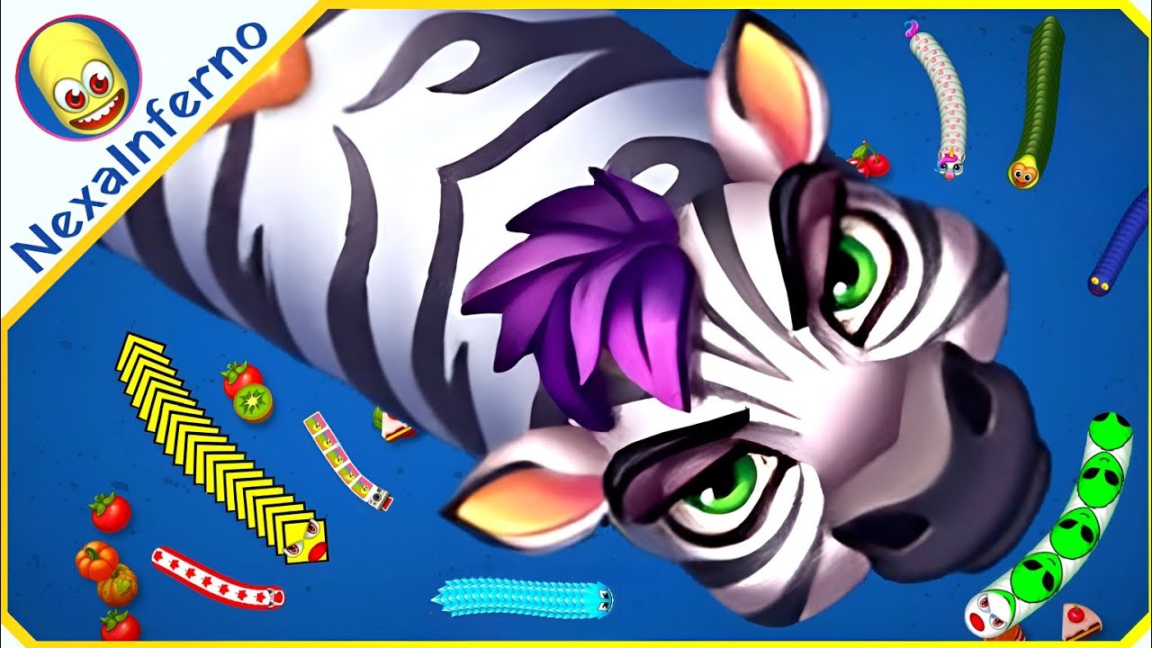 Zebra 🦓 worm 🐛 smashing little worms #wormszone #slitherio # ...