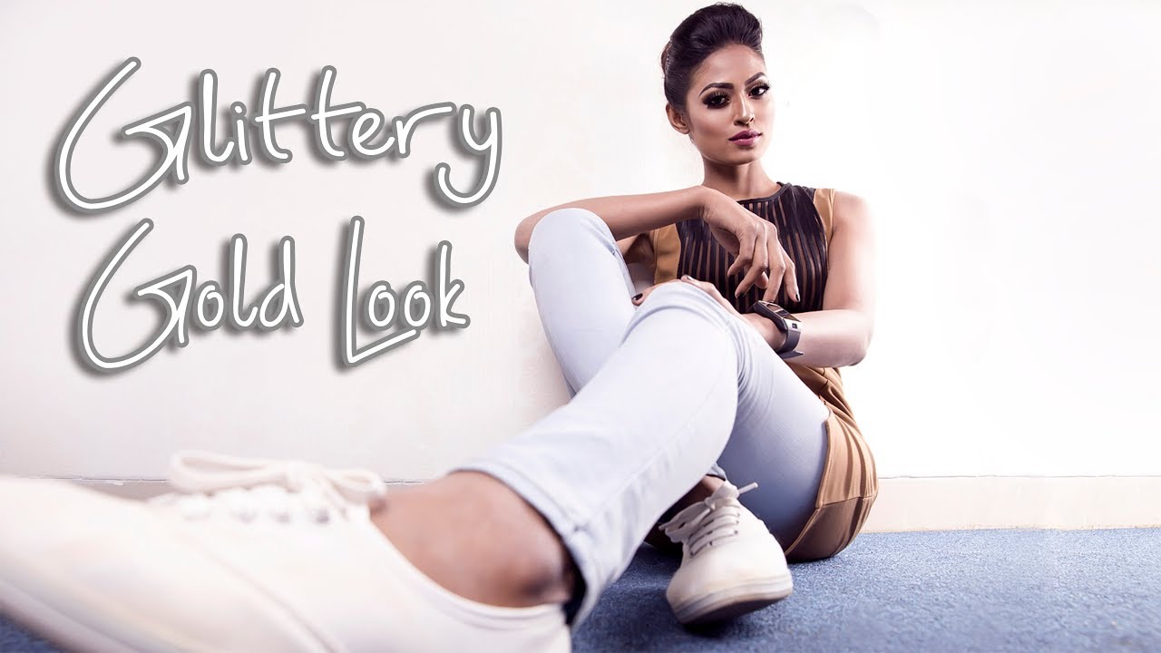 Glittery Gold Look | Kona By Farnaz Alam | Makeup Tutorial - YouTube