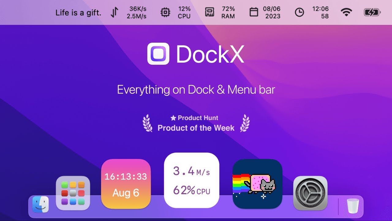 DockX for macOS - Everything on Dock & Menu bar - YouTube