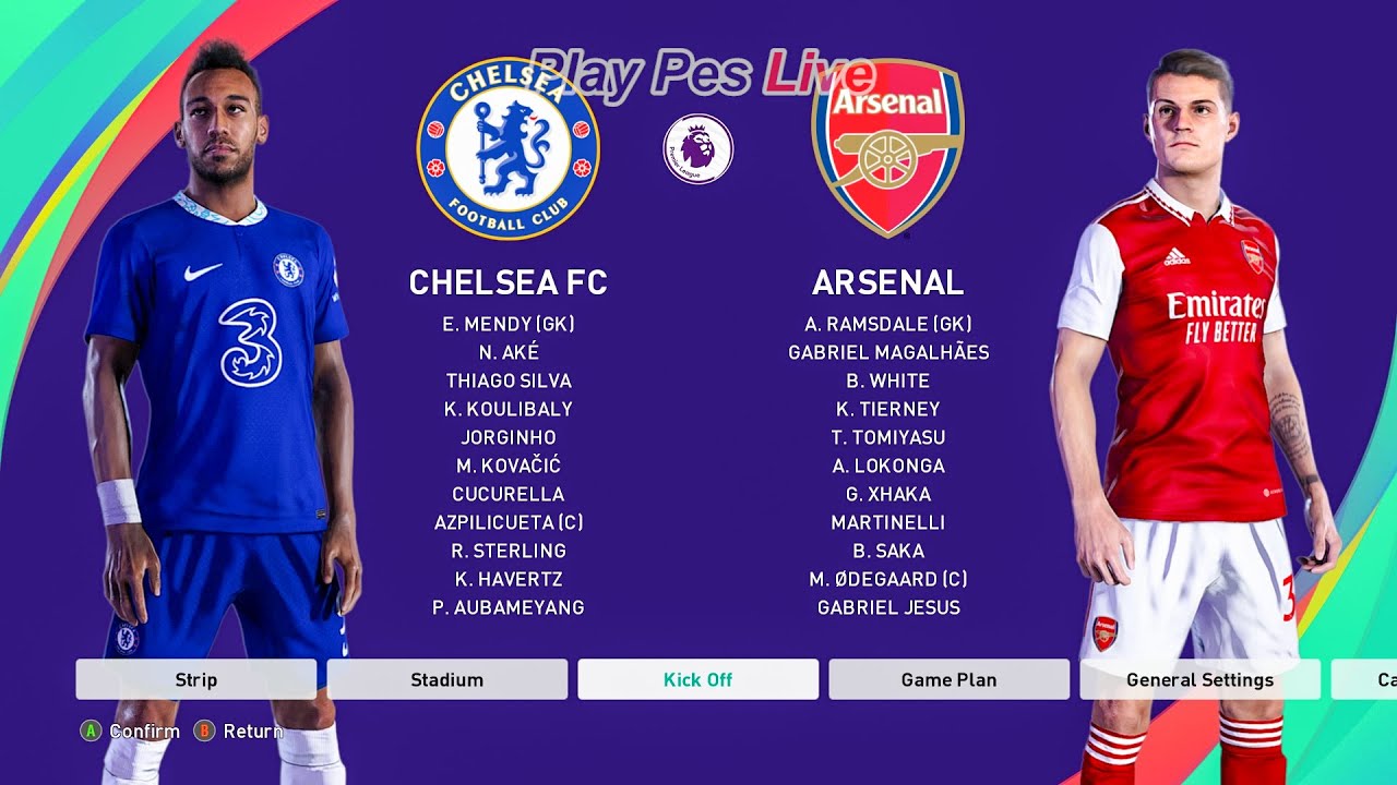 PES Match - Chelsea vs Arsenal - Premier League 2022/23 - PC Gameplay ...